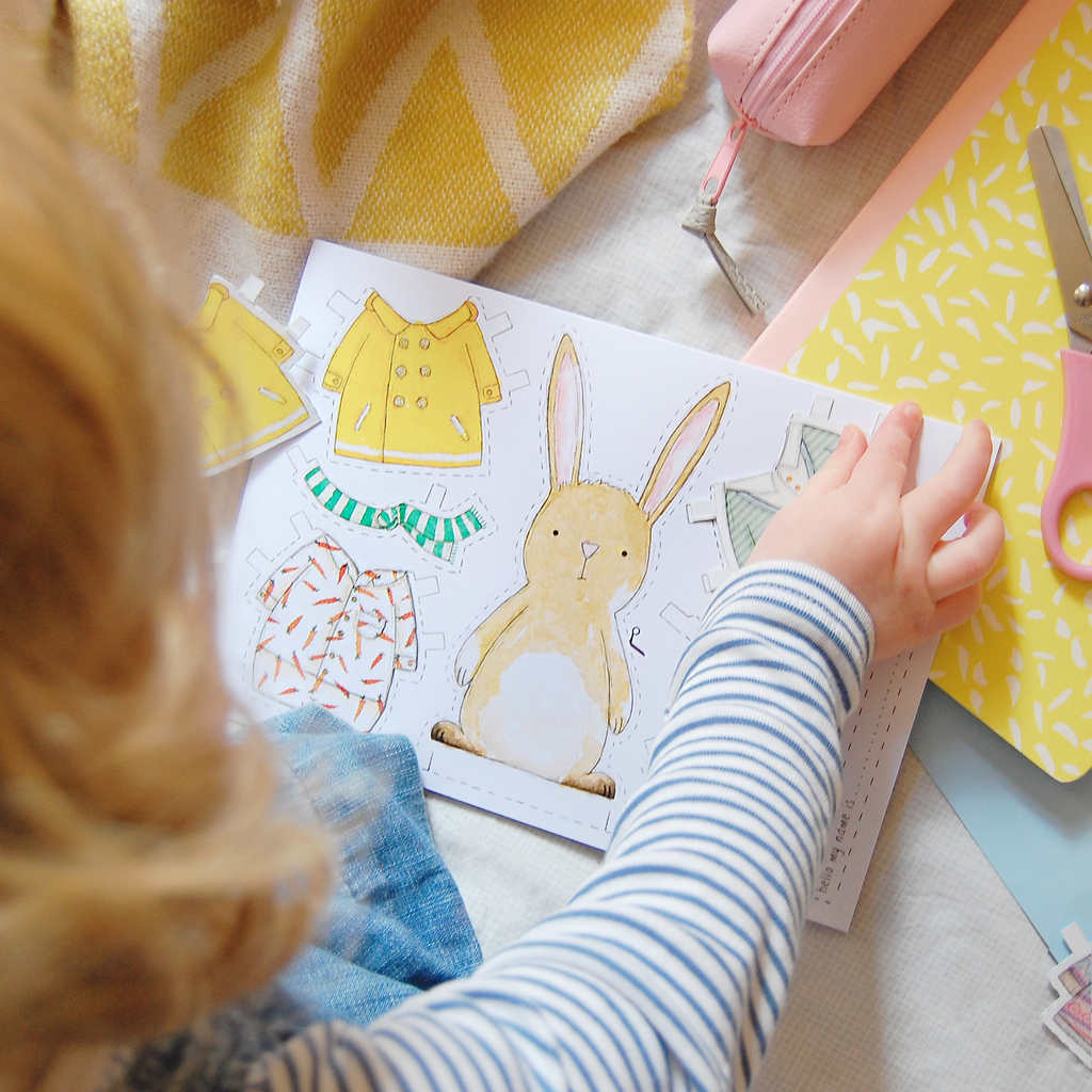 Dress Up A Rabbit Card – Clara and Macy