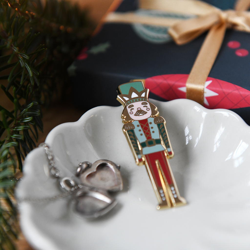 Nutcracker Enamel Pin Badge – Clara and Macy