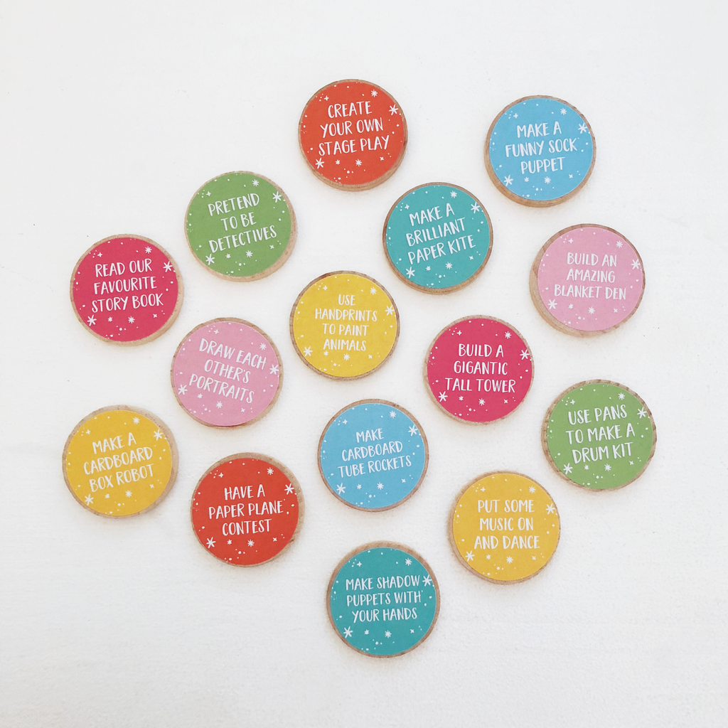 Personalised Boredom Activity Idea Tokens – Clara and Macy