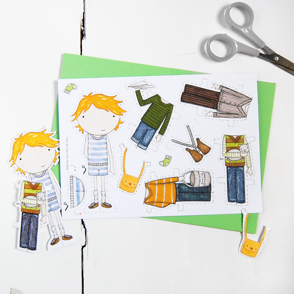 Colin Dress Up Paper Doll – Clara and Macy