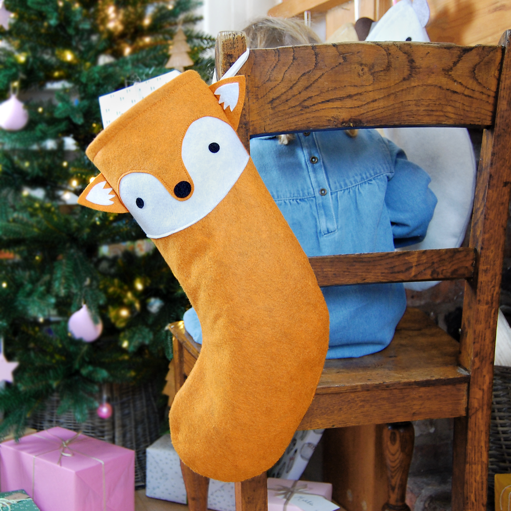 Handmade Felt Fox Christmas Stocking – Clara and Macy