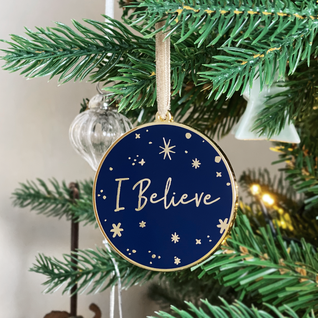 Set Of Three Traditional Enamel Tree Decorations – Clara and Macy
