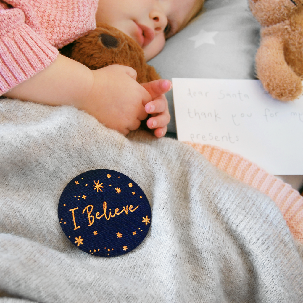 I Believe Woven Patch and Enamel Pin Set – Clara and Macy